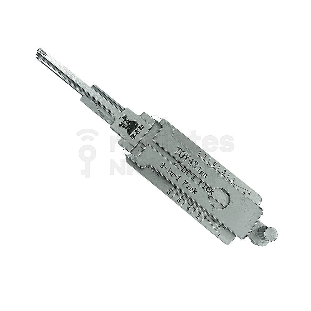 Toyota Original Lishi 2-in-1 Pick Decoder Tool TOY43+AG Ignition (8 cu ...