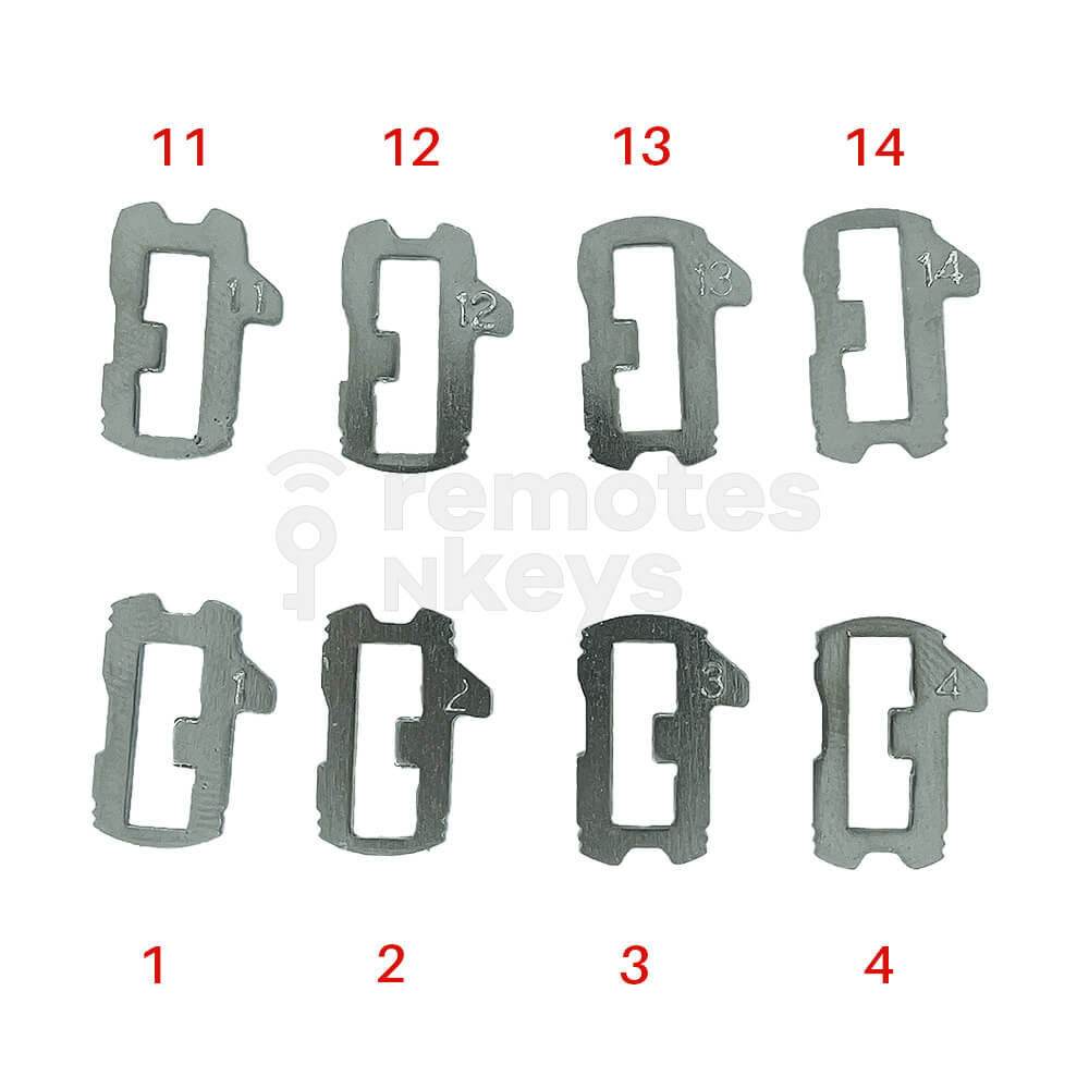 BMW/Mini Lock Wafer Set (HU92) - 8 Different Sizes – Remotes and Keys